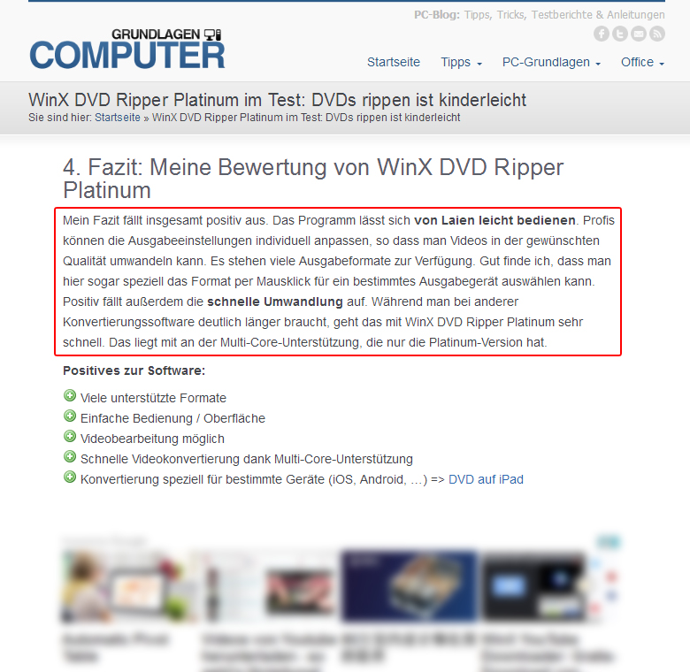 [OFFIZIELL] WinX DVD Ripper Platinum Volllizenz kaufen