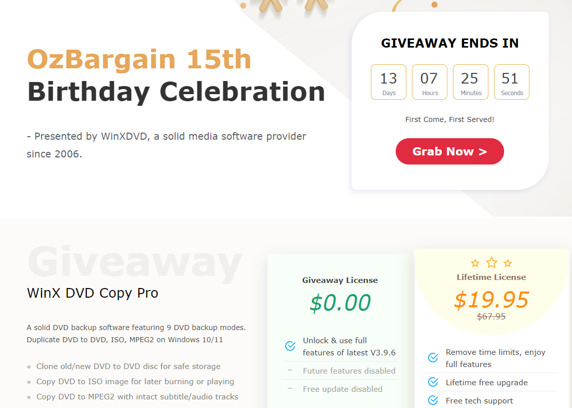 OzBargain Exclusive: WinX DVD Copy Pro V3.9.6 Full License Giveaway