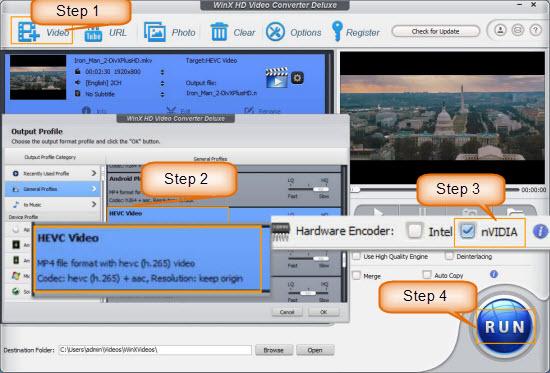 Best and Fastest HEVC/H.265 Encoder with NVIDIA NVENC/CUDA Support